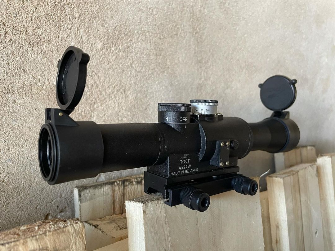 POSP 4X24 W SCOPE 400m RF WEAVER MOUNT BelOMO buy now Russian sight